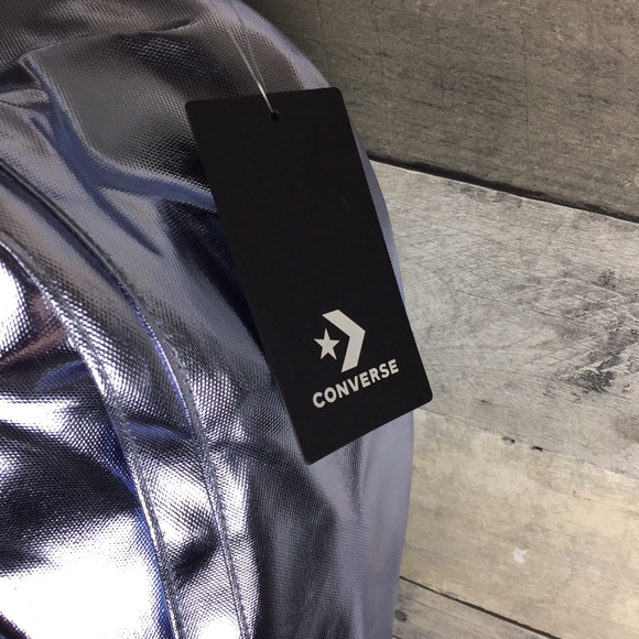 Converse | Bags | Nwt Converse All Star Metallic Backpack Light Blue ...